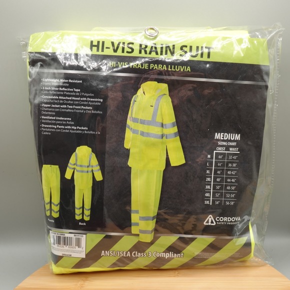 Jackets & Coats | Hivis Type R Class Iii Twopiece Rain Suit Jacket Hood ...